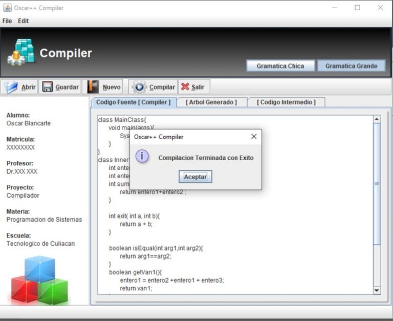 Oscar++ Mi propio compilador - Oscar Blancarte - Software Architecture